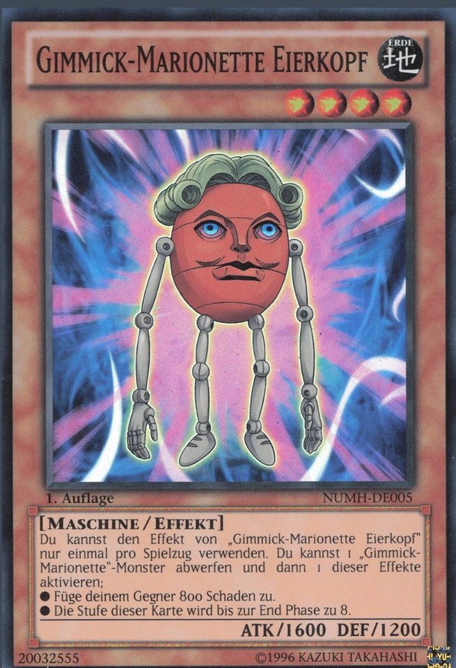 Recollectibles Sammelkarte Yugioh Karte Gimmick Marionette Eierkopf