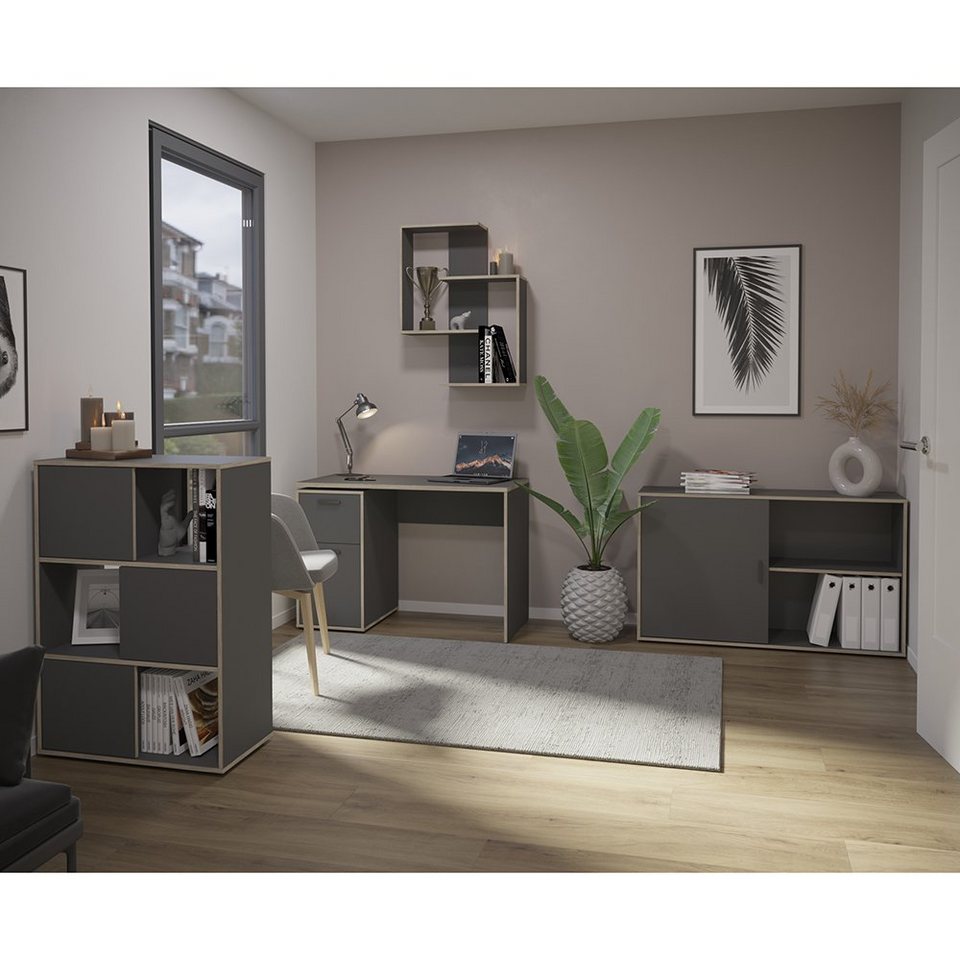 Lomadox Büromöbel Set Empoli 10 Spar Set 4 Tlg Computertisch