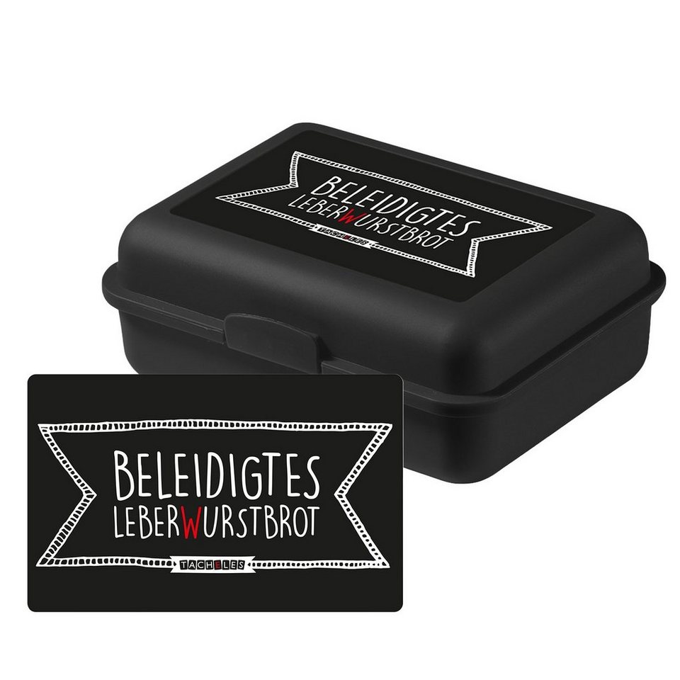 United Labels® Lunchbox Tacheles Brotdose Beleidigtes Leberwurstbrot