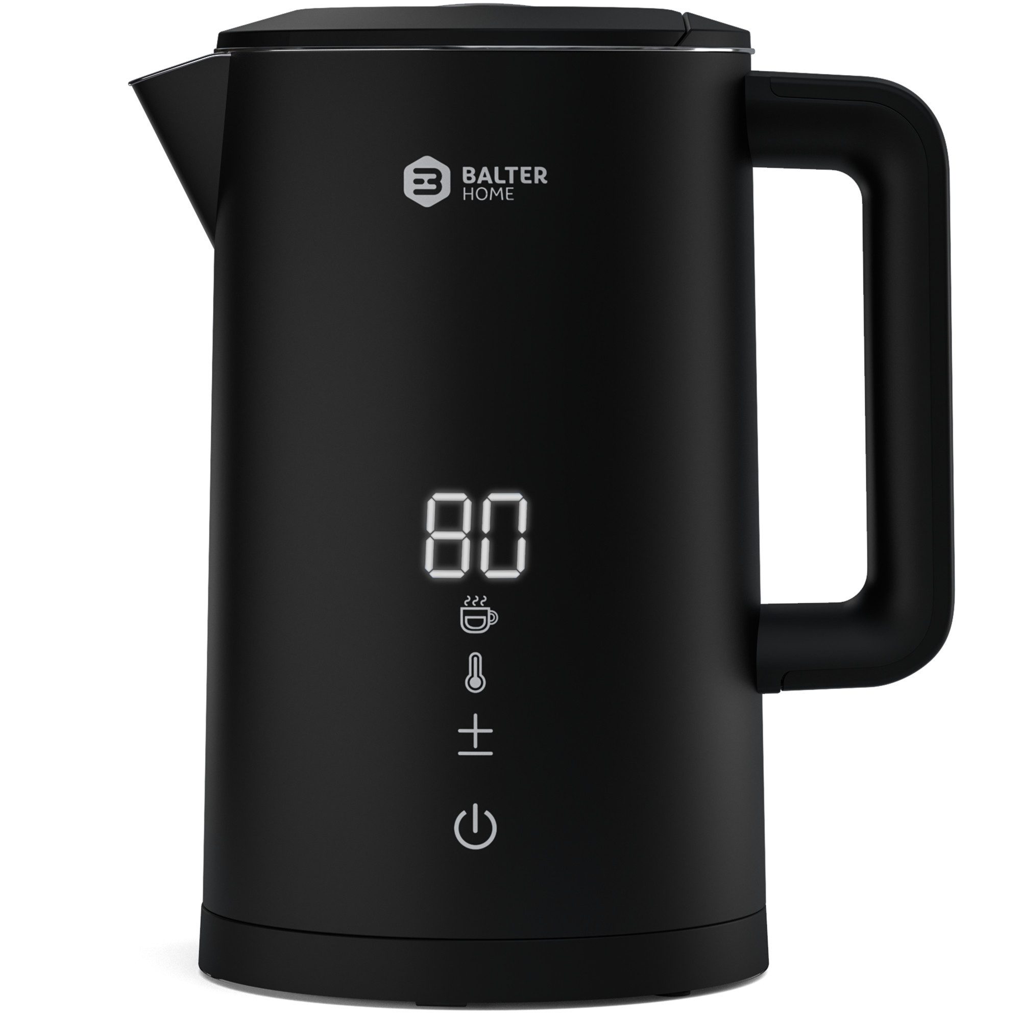 Balter Wasserkocher Wasserkocher WK-11BL-LCD, 1.7 l, 2200 W, Edelstahl, Doppelwändig