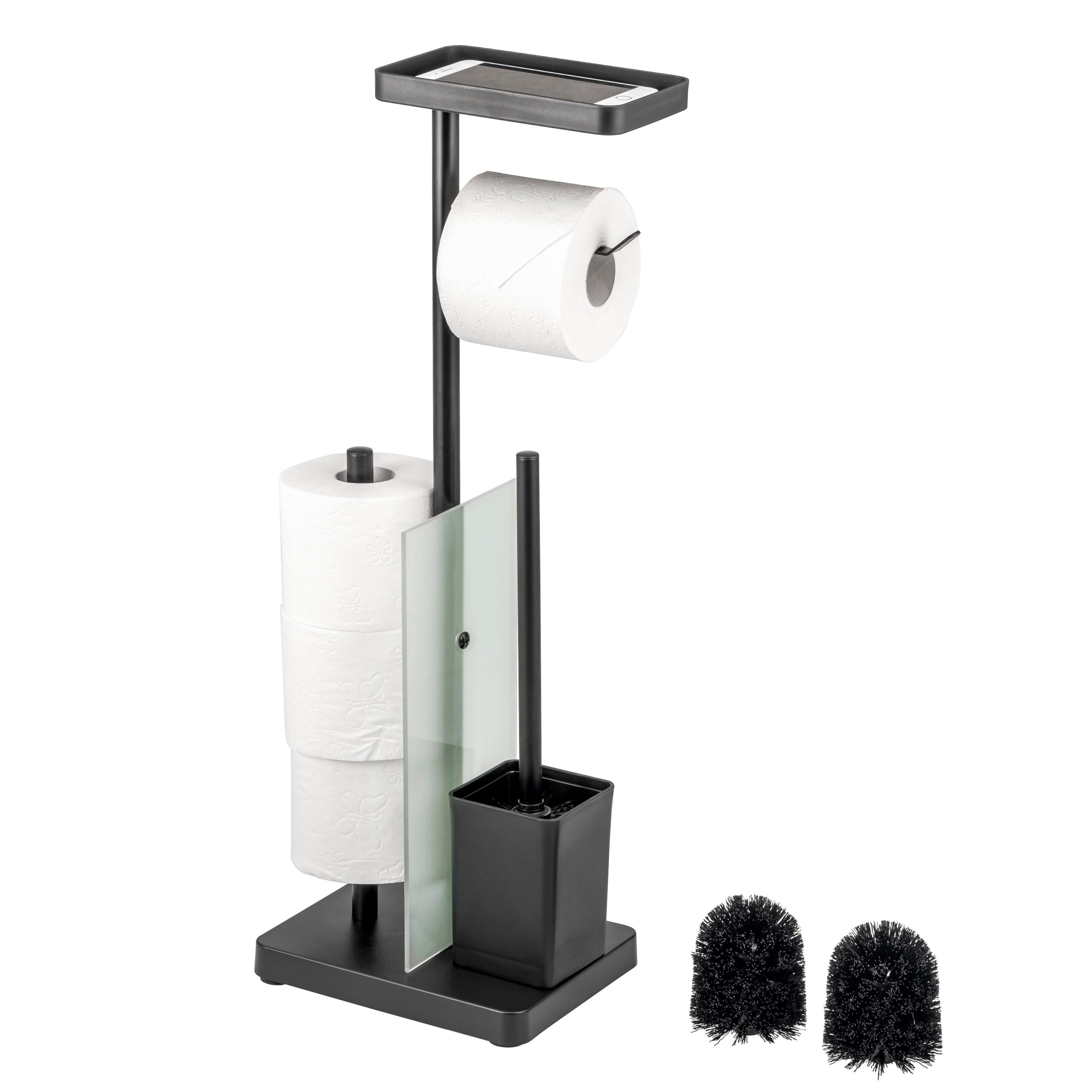 Eluno Wc Garnitur 4in1 Wc Bürste Rollenhalter Schwarz Oder Weiß