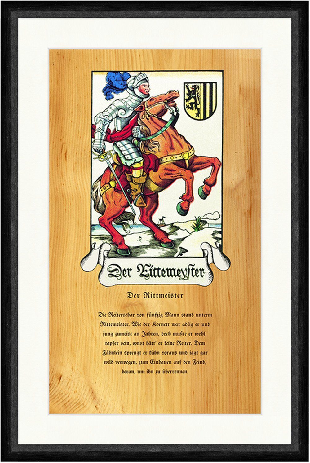 Kunstdruck Der Rittemeyster Rittmeister Kavallerie Zunft Rüstung Faks_Stand 292, (1 St)