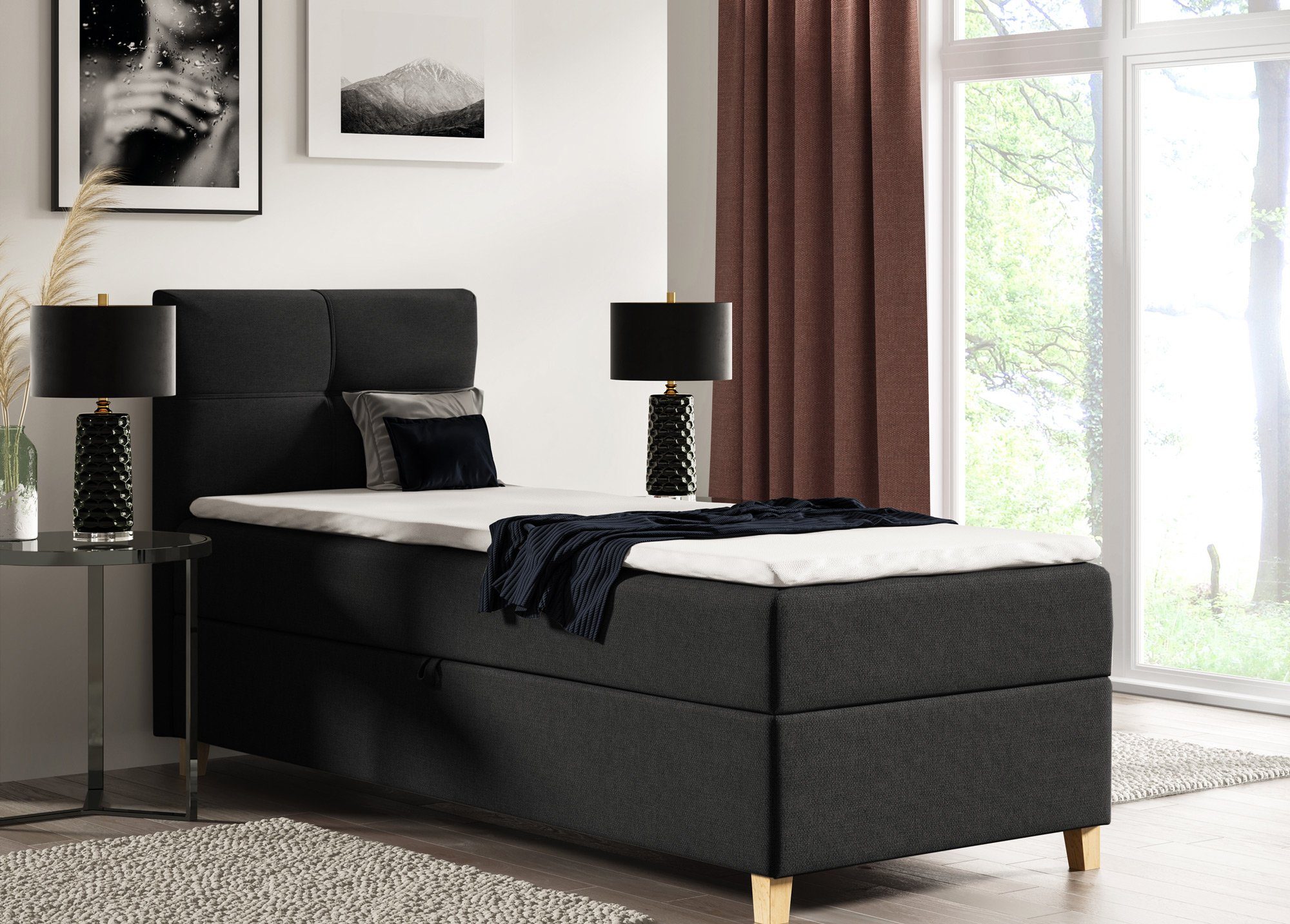 Sofnet Boxbett Candy Mini (mit Bettkasten, Bonell-Matratze und Topper ...