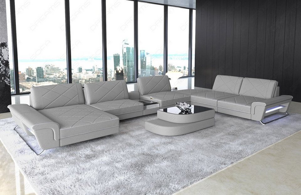 Sofa Dreams Wohnlandschaft Stoff Sofa Polster Couch Bari Xxl U Form