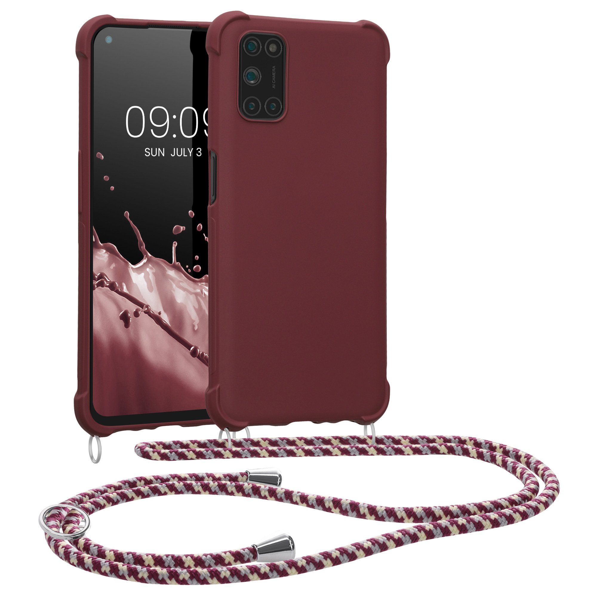 Kwmobile Handyhülle Hülle Für Oppo A52 A72 4g Mit Metall Kette Zum