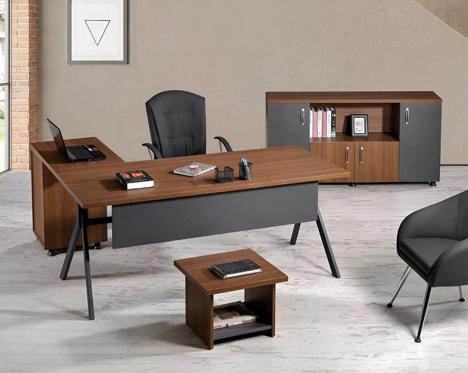 Jvmoebel Arbeitstisch Arbeitszimmermöbel Komplettbüro Eckbürotisch Set