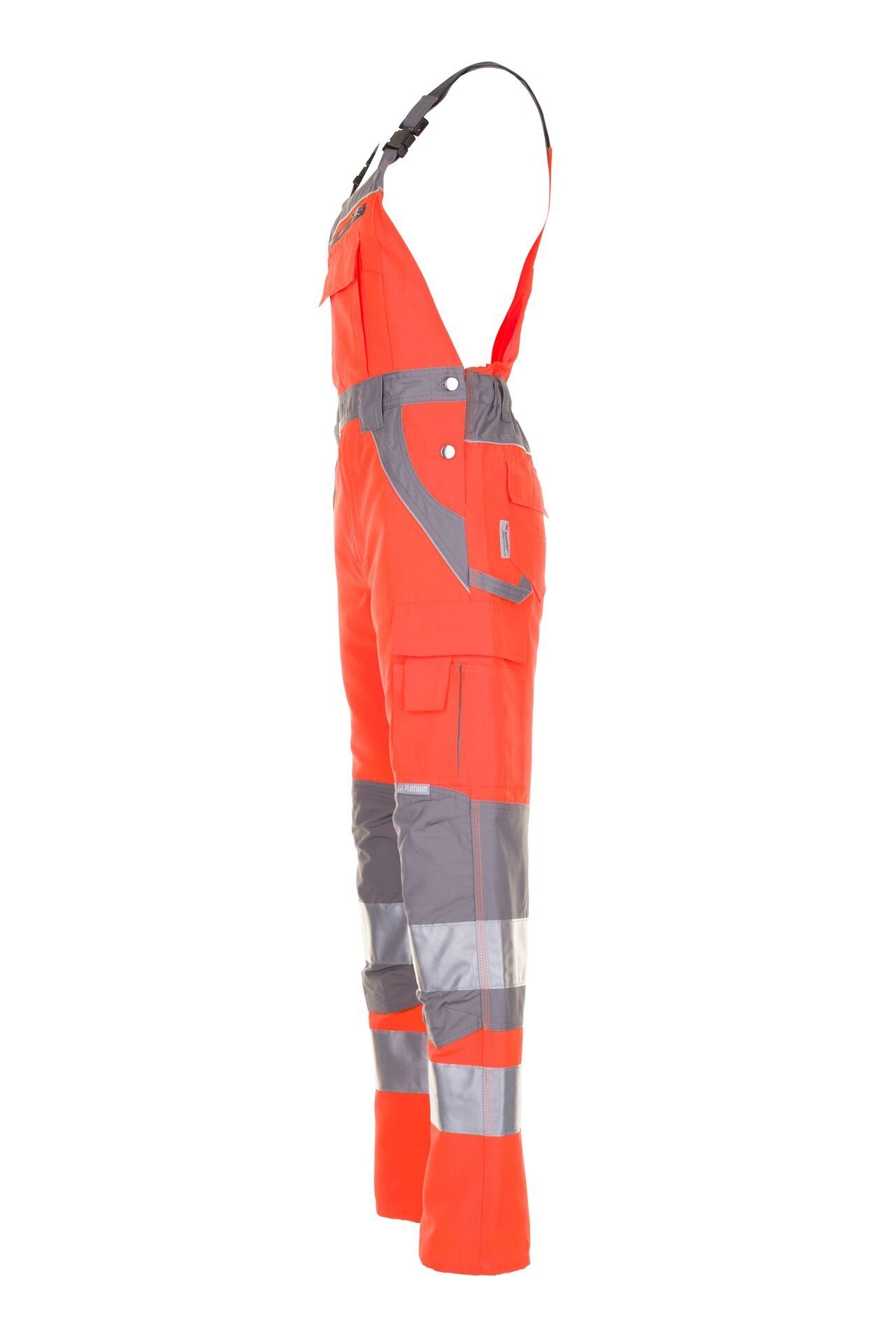 Planam Arbeitslatzhose Latzhose Plaline Warnschutz Orangezink Größe 94