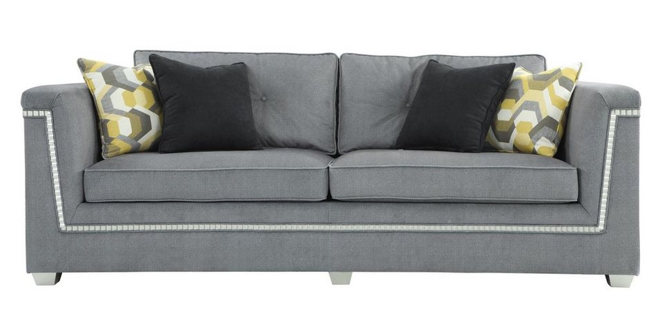 Jvmoebel Sofa Graue Sofagarnitur 31 Wohnzimmer Textil Polstermöbel