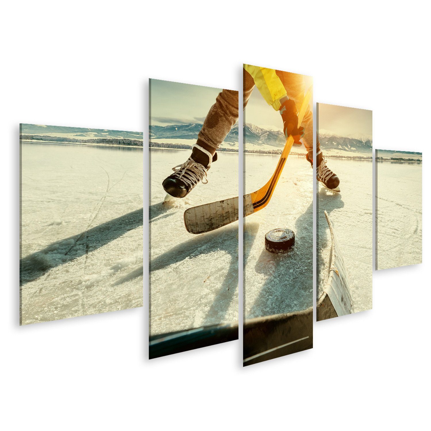 Islandburner Leinwandbild Bild Auf Leinwand Eishockey Spiel Moment