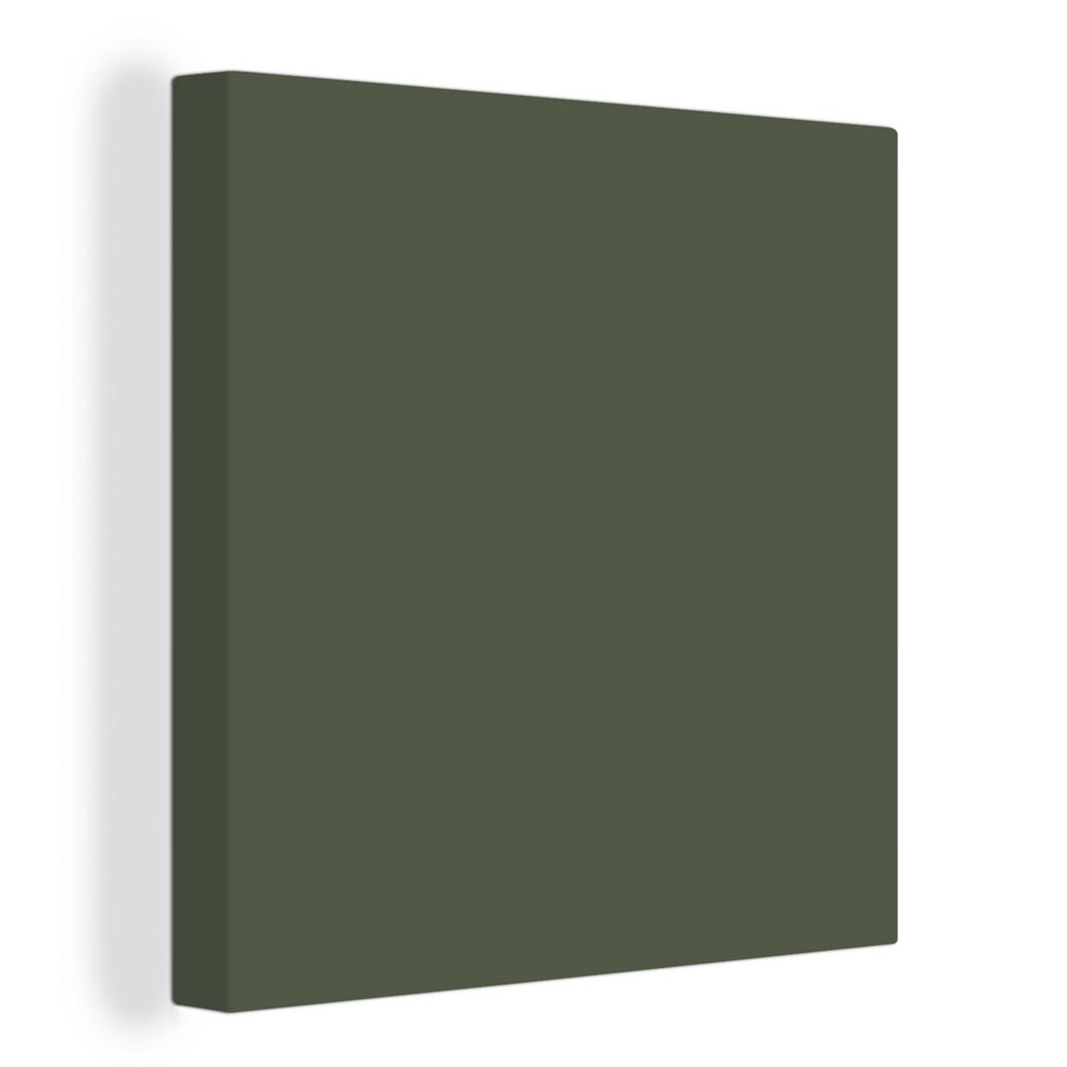 Onemillioncanvasses® Leinwandbild Grün Olive Farbe Grün Fest