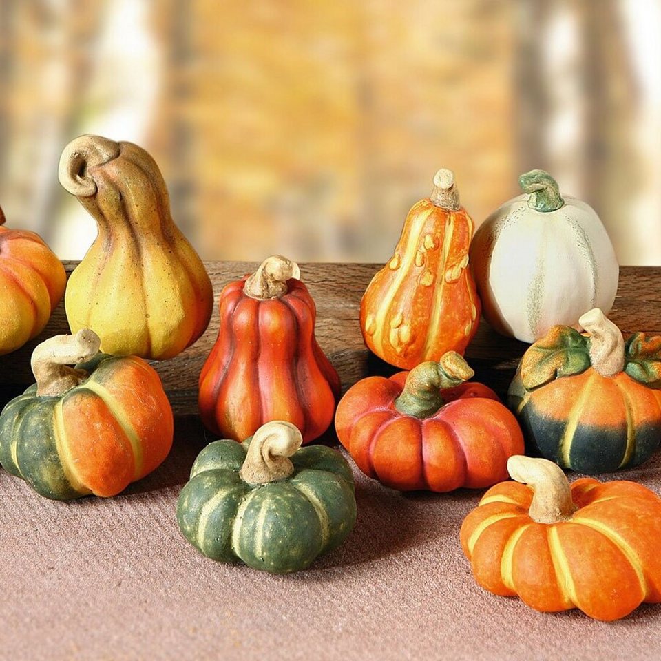 Home Trends24de Dekofigur Kürbis Deko Figur Herbst Terracotta Figuren