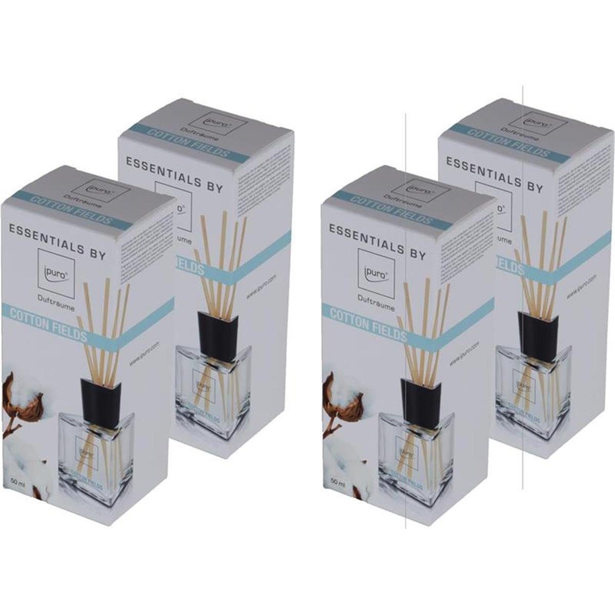 IPURO Raumduft Essentials by ipuro Cotton Fields 50ml Raumduft (4er Pack)
