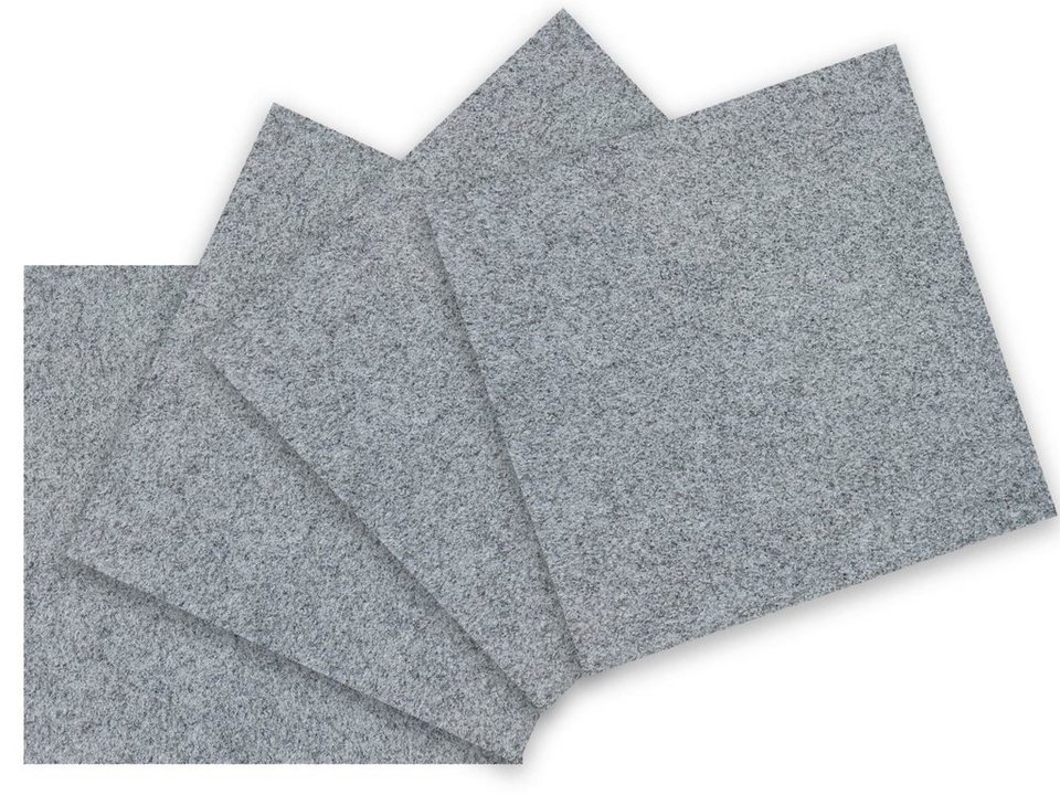 Teppichfliese Vox 4er Set Nadelfilz 3 Farben 50x50cm
