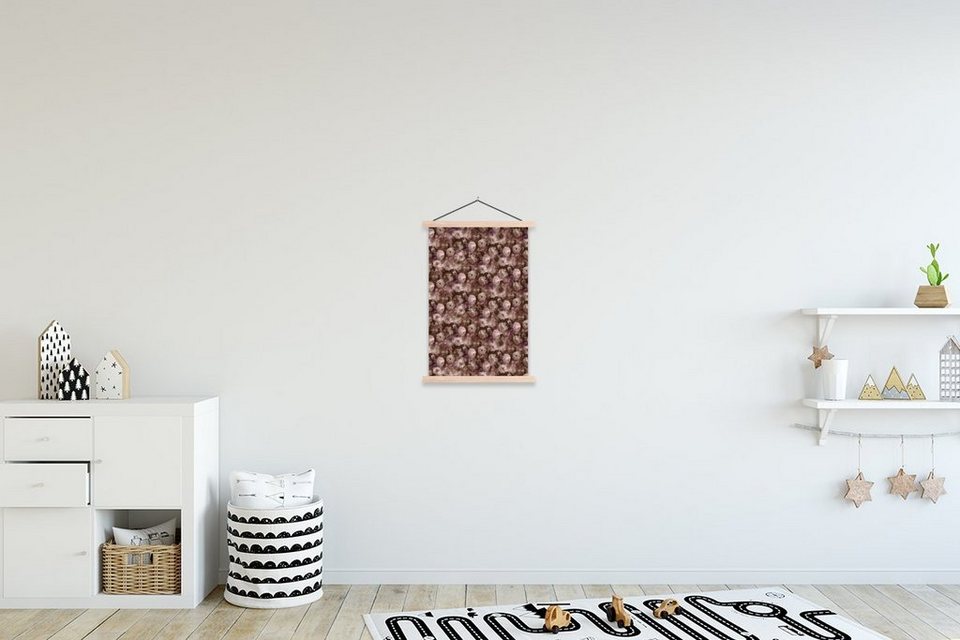 Muchowow Poster Rosen Blumen Ölfarbe 1 St Posterleiste