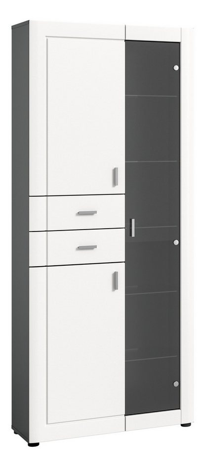 Möbelando Stauraumvitrine Lago 80 X 194 X 34 Cm Bht
