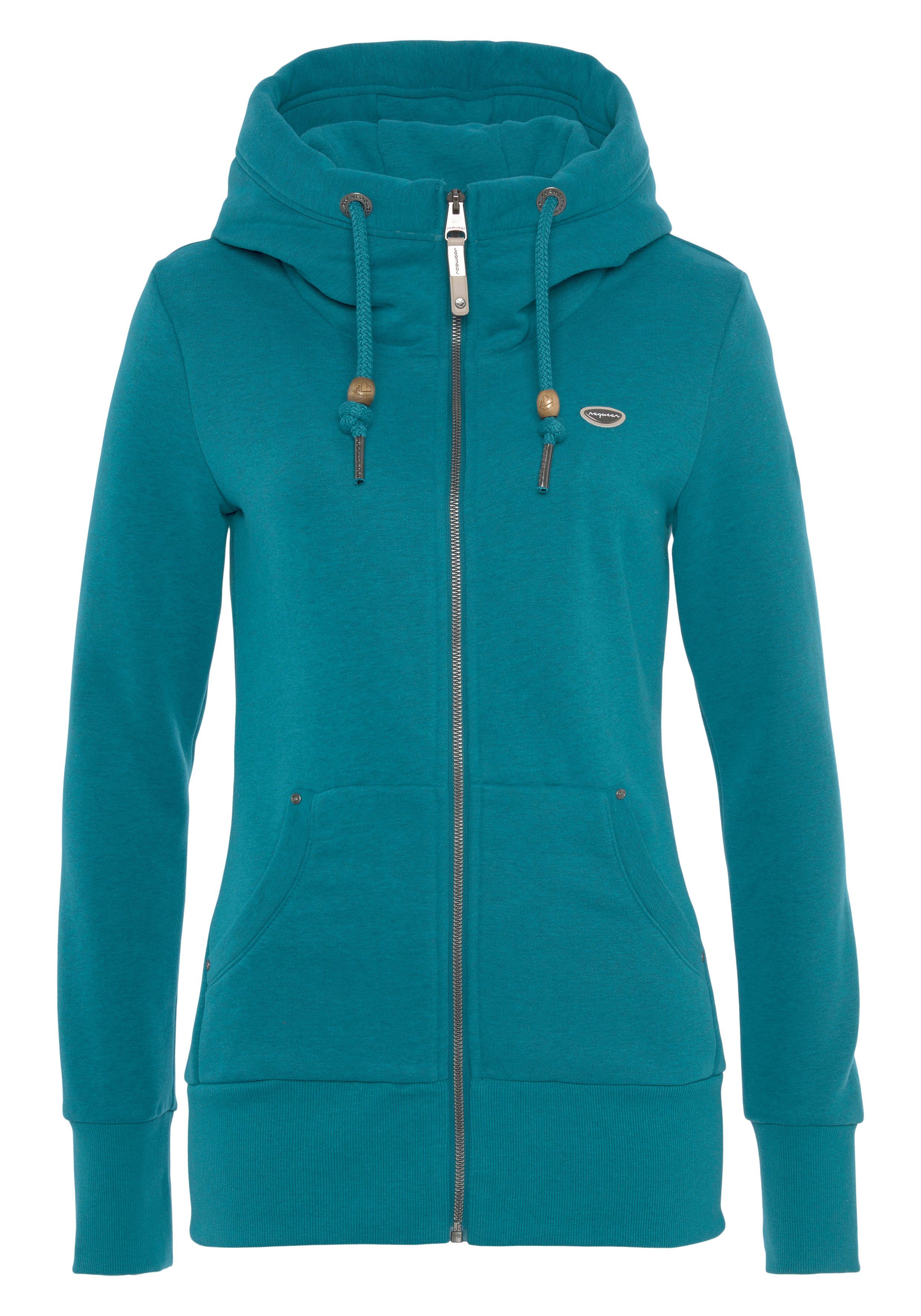 Ragwear Sweater Sweatshirt Neska Zip Mit Hochschließendem Kragen