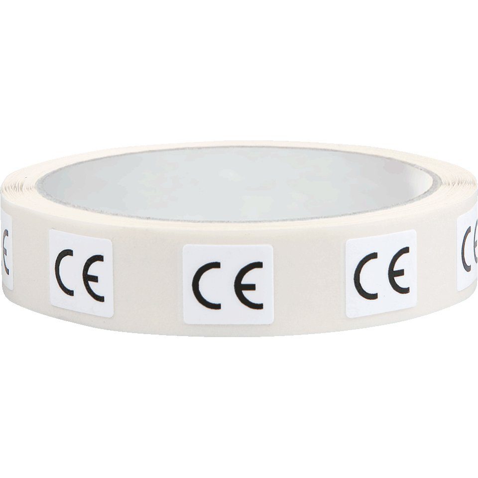 König Werbeanlagen Hinweisschild CE-Zeichen, RoHS konform, eckig, weiß/schw, Folie selbstkl ...