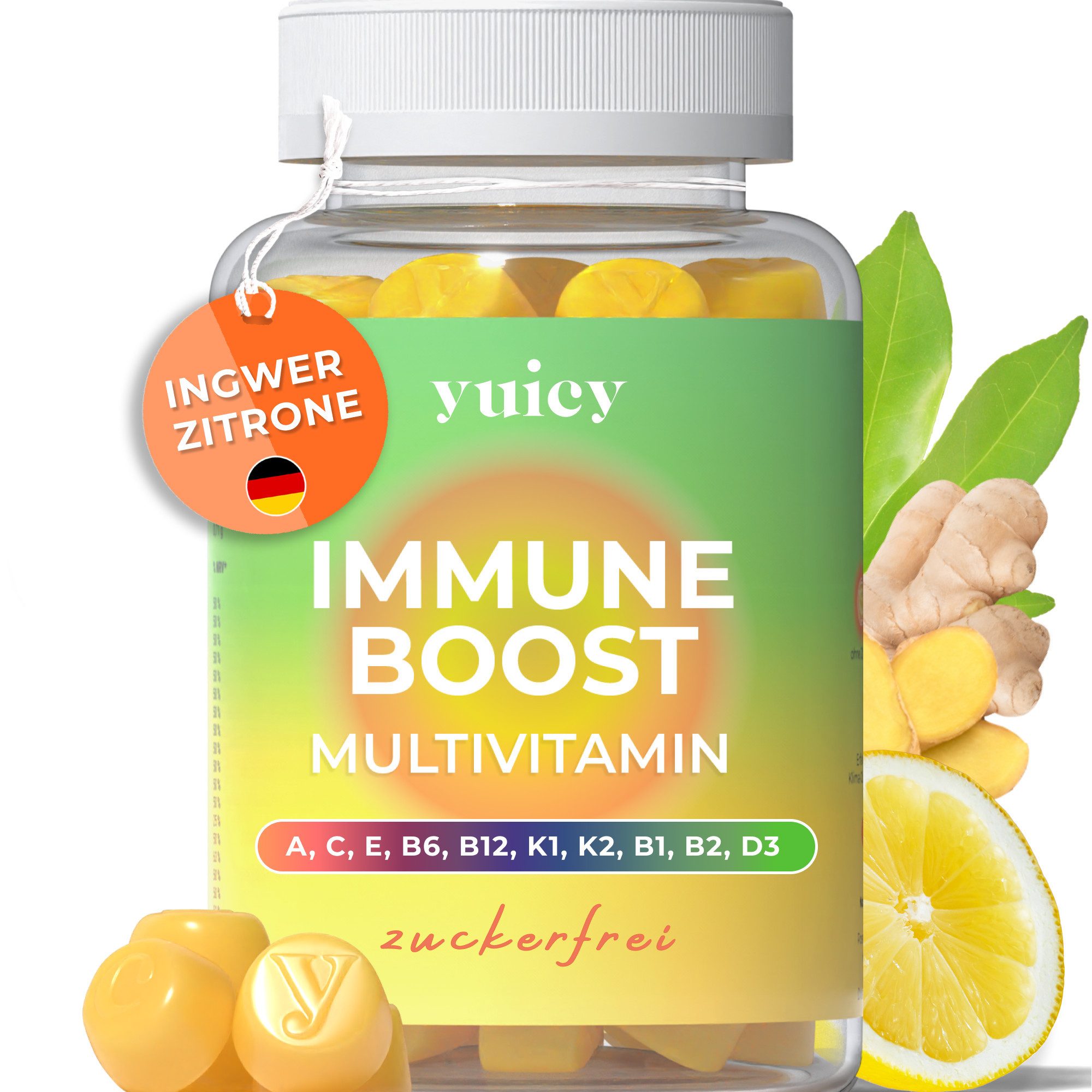 yuicy Immune Boost Multivitamin - Hochdosierte Formel Gummies, 60 St ...