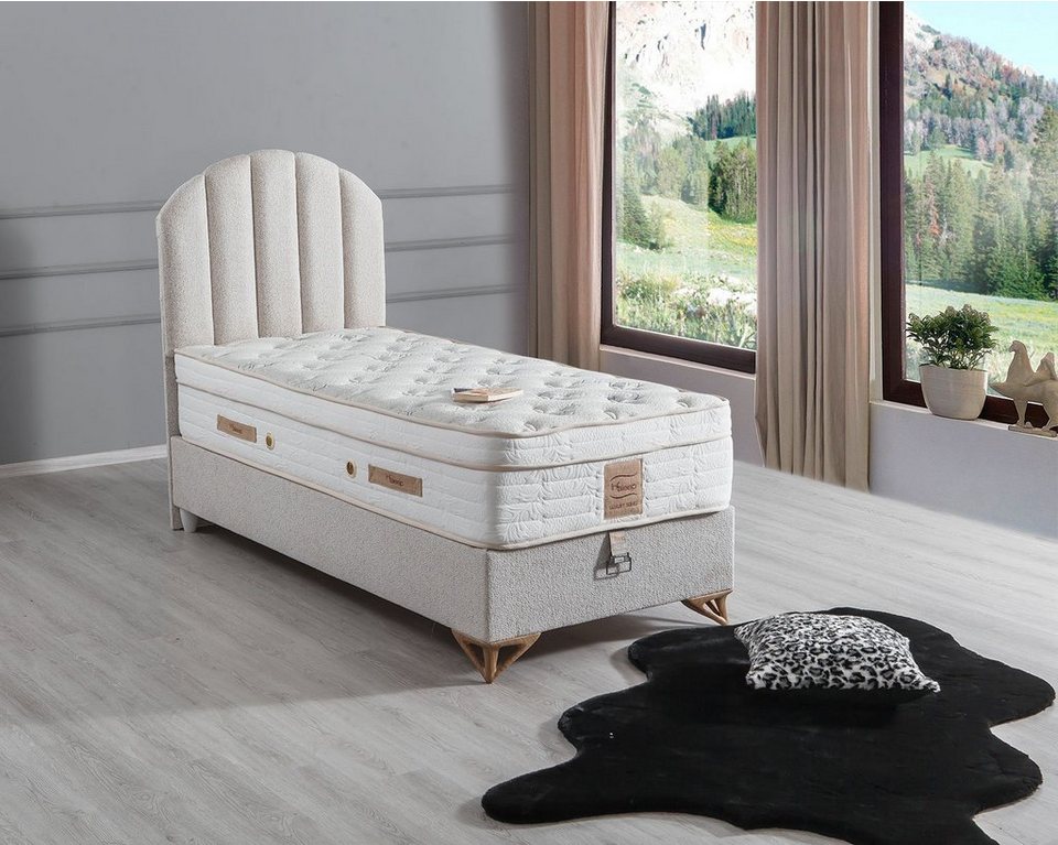 Villa Möbel Polsterbett Lora Bett Mit Gestepptem Kopfteil In
