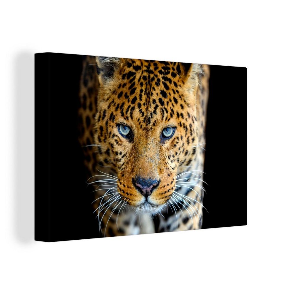 Onemillioncanvasses® Leinwandbild Leopard Tiere Porträt