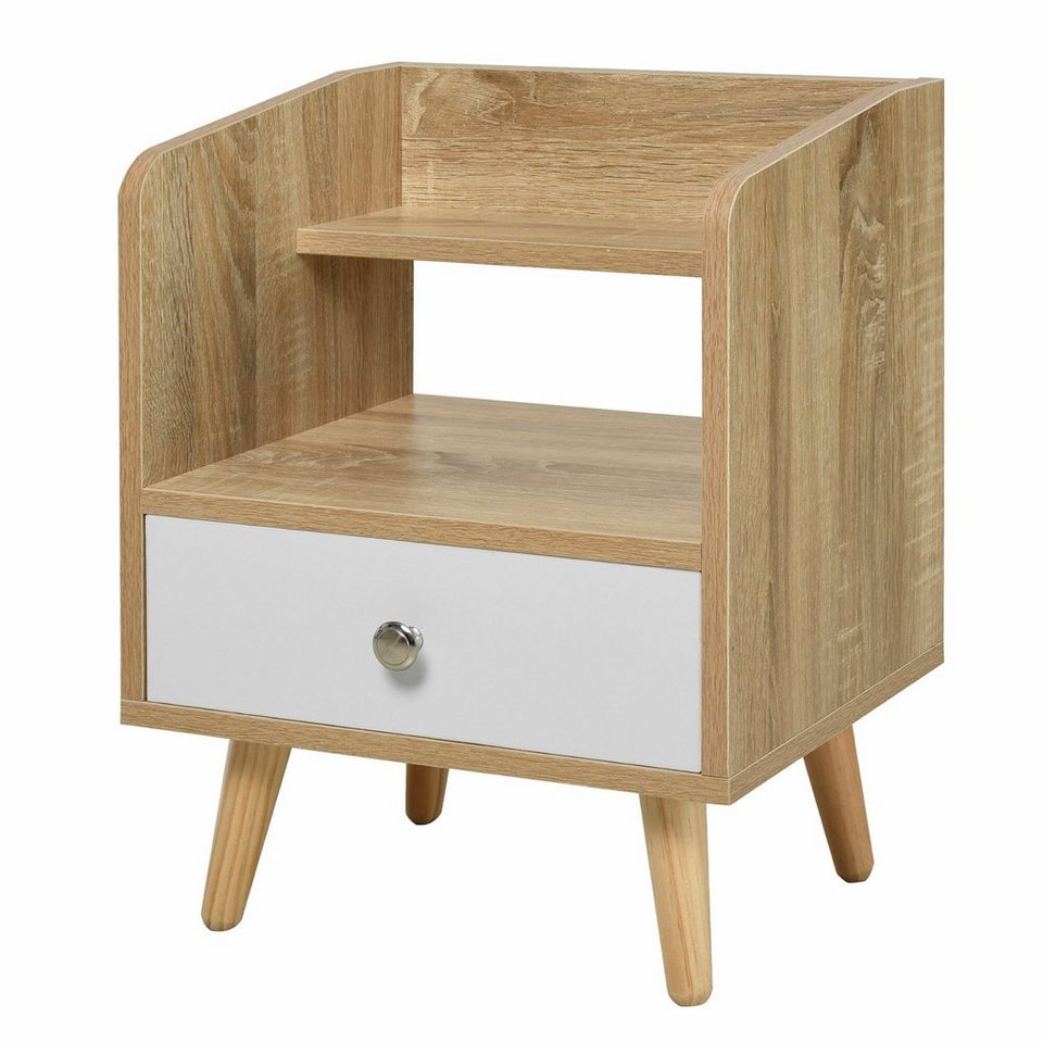 Homcom Nachttisch Nachttisch Mit Schublade Ideal Für Schlafzimmer