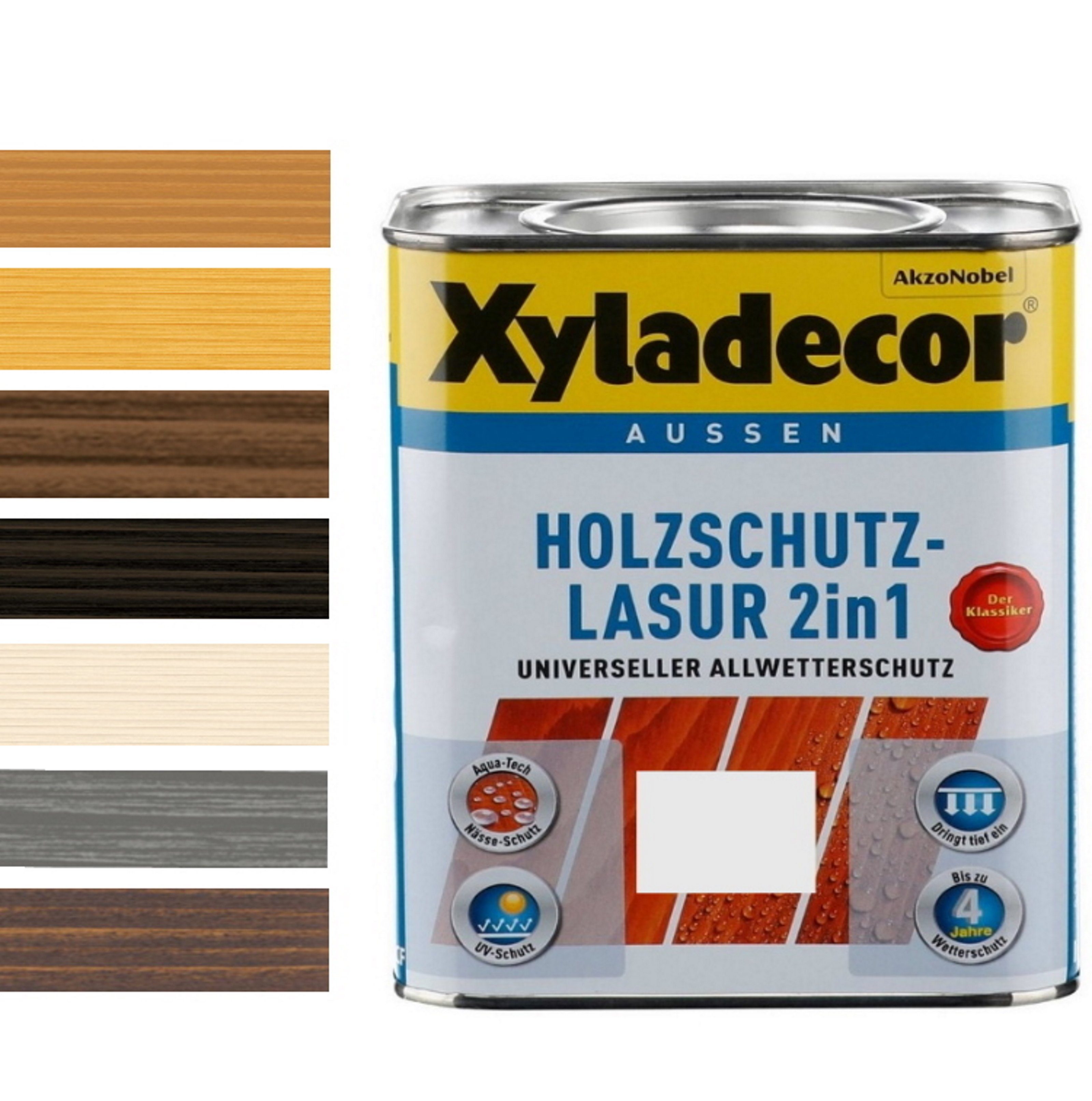 Xyladecor Holzschutzlasur 2in1 Holzschutzlasur 750 ml Universeller Allwetterschutz Xyladecor ...