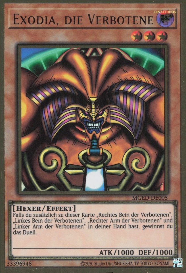 Recollectibles Sammelkarte Yugioh Karte Exodia Die Verbotene Deutsch
