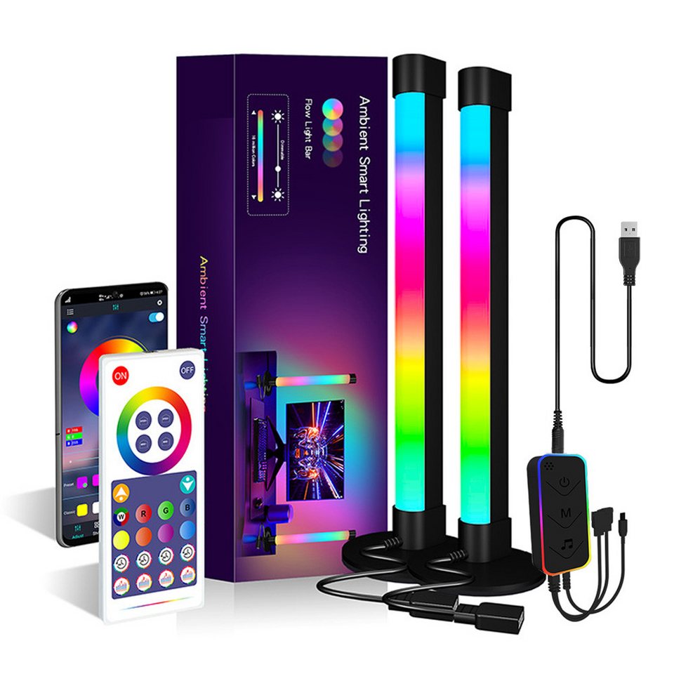 Qualra Led Stripe Smart Led Lightbar Rgb 2er Pack Multi Modi Musik Sync