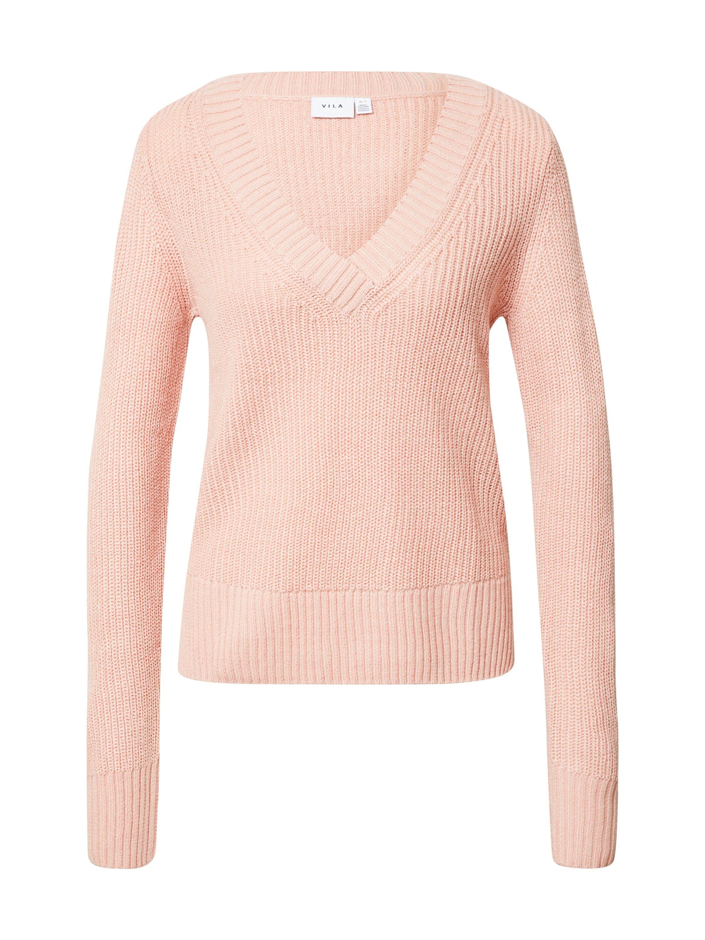 Vila Strickpullover (1-tlg) Plain/ohne Details