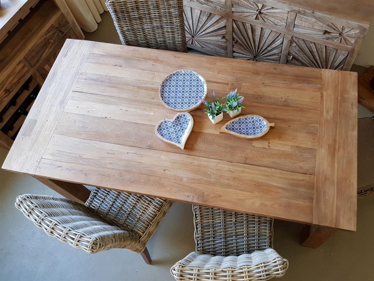 soma Esstisch Soma Essgruppe Esszimmer Sitzgruppe Teakholz Tisch 180 x 90 cm und 6 S, Esstisch ...