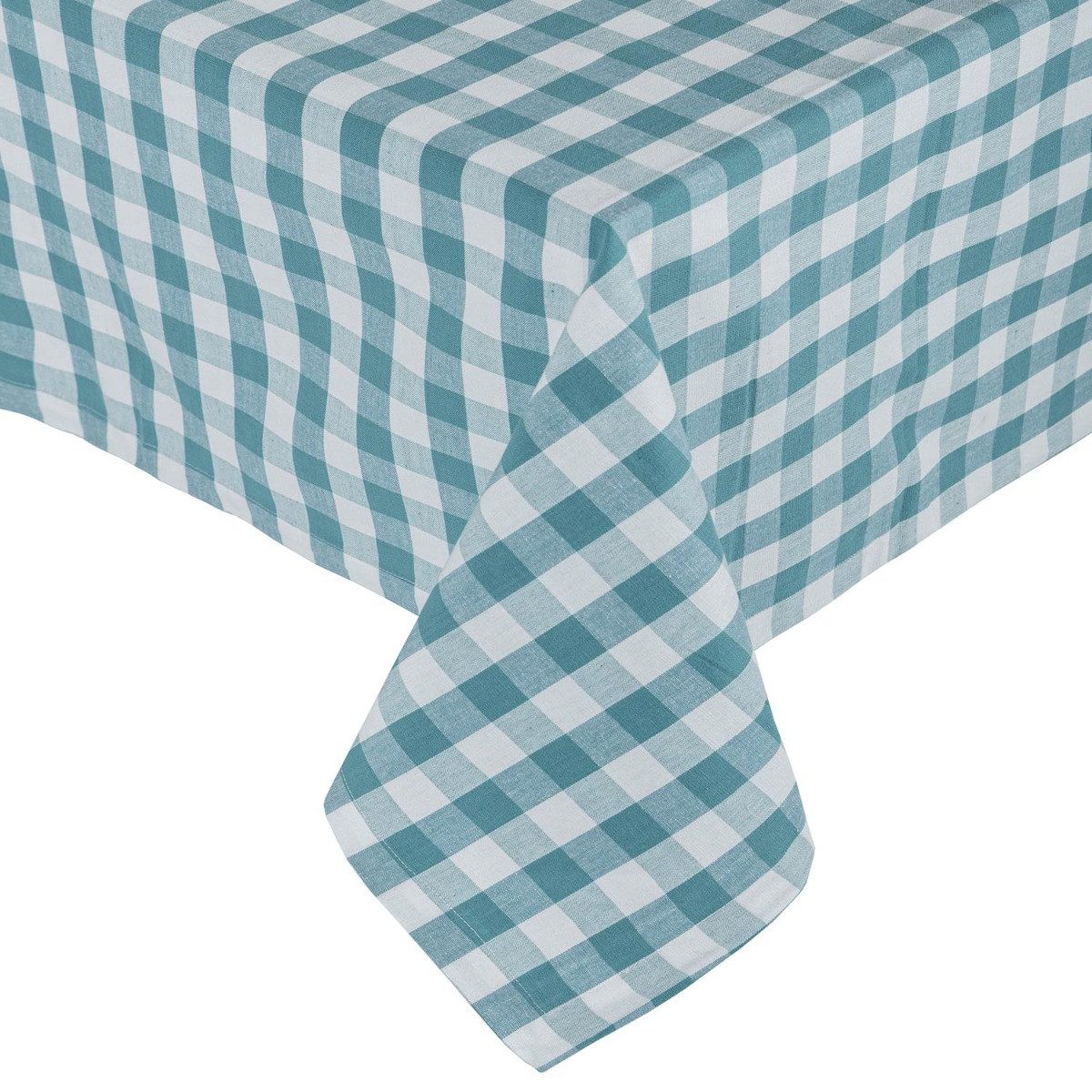 Tischdecke Blau Wei Kariert
