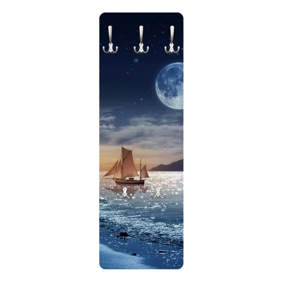 Bilderdepot24 Garderobenpaneel Design Fahrzeuge Natur Strand Meer Moon