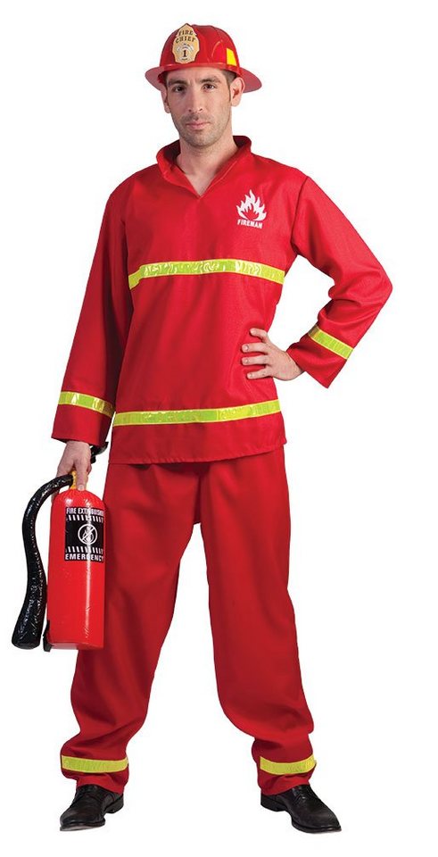 Karneval-Klamotten Kostüm Feuerwehrmann Herren Feuerwehr-Uniform rot ... Karneval-Klamotten Kostüm Feuerwehrmann Herren Feuerwehr-Uniform rot ...