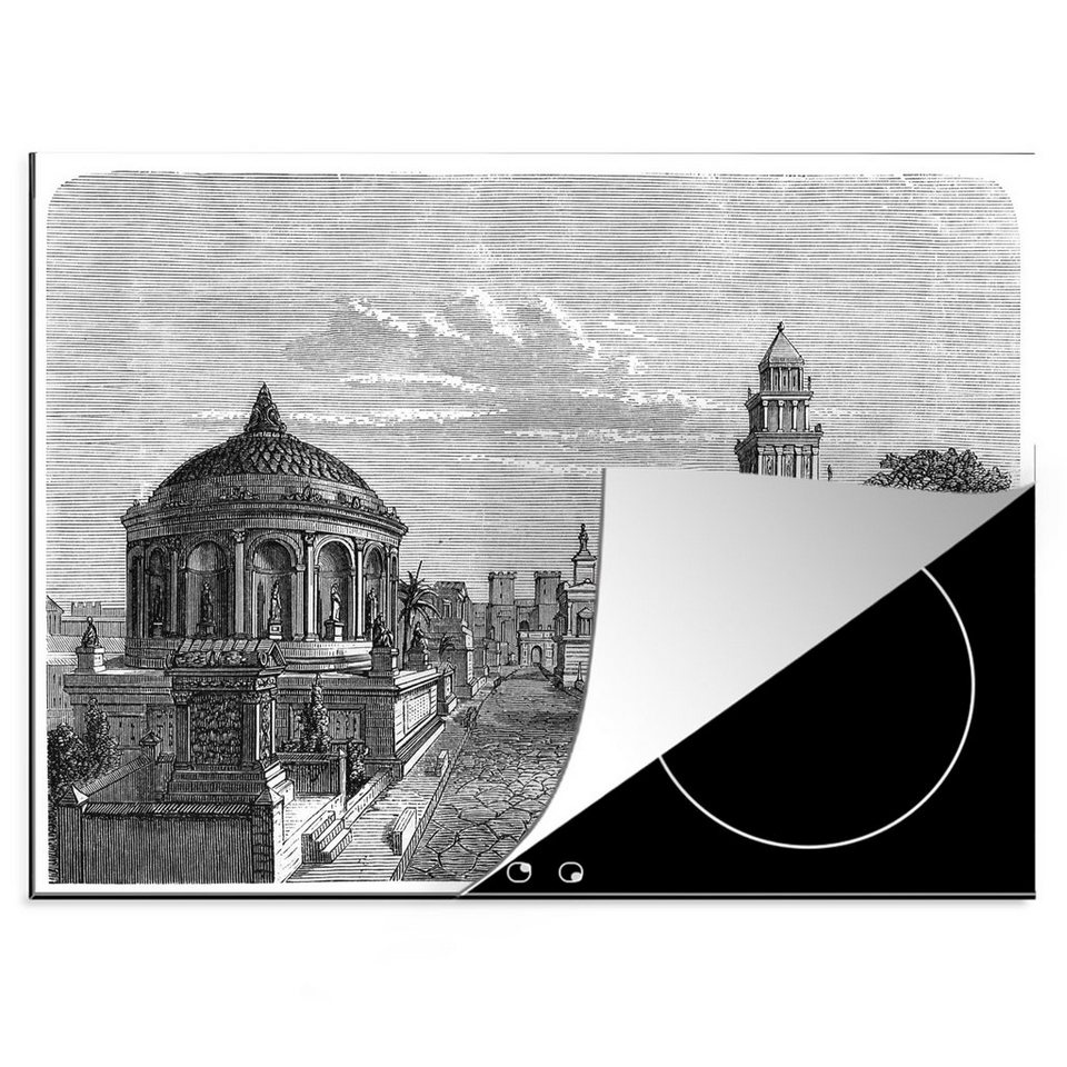 Muchowow Herdblende Abdeckplatte Schwarz Weiß Abbildung Der Via Appia