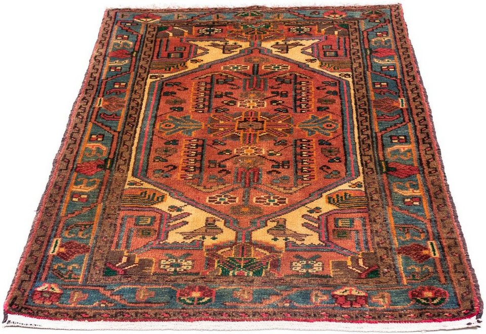Wollteppich Touiserkan Medaillon Rosso Chiaro 123 X 87 Cm Morgenland