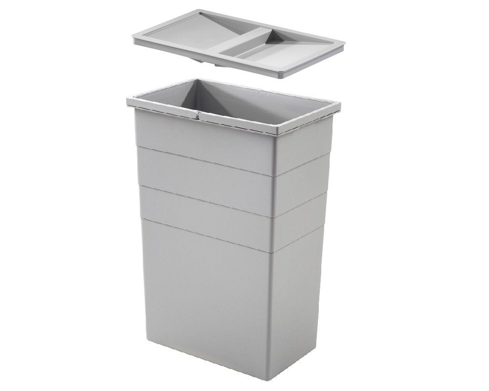 Hailo Einbaumülleimer Hailo Inneneimer 1130439 mit Deckel hellgrau 32 L 350 x 226 x 525, Hailo ...