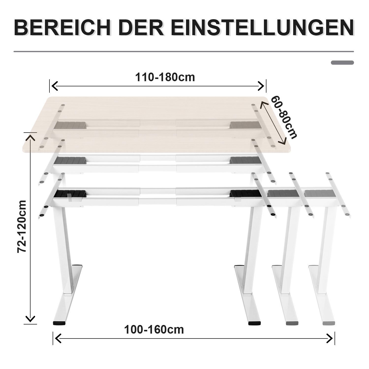 Eckige elektrische höhenverstellbare Tische kaufen | OTTO
