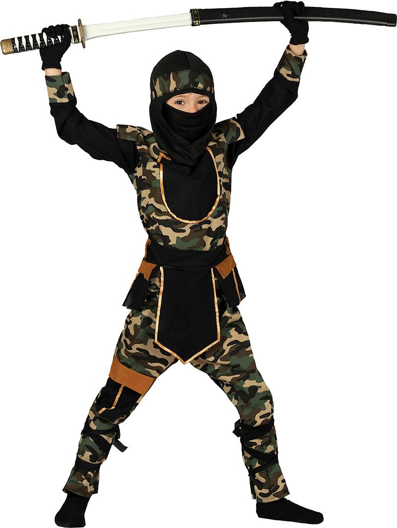 Fiestas Guirca Kostüm, Camouflage Super Ninja Kinder Set