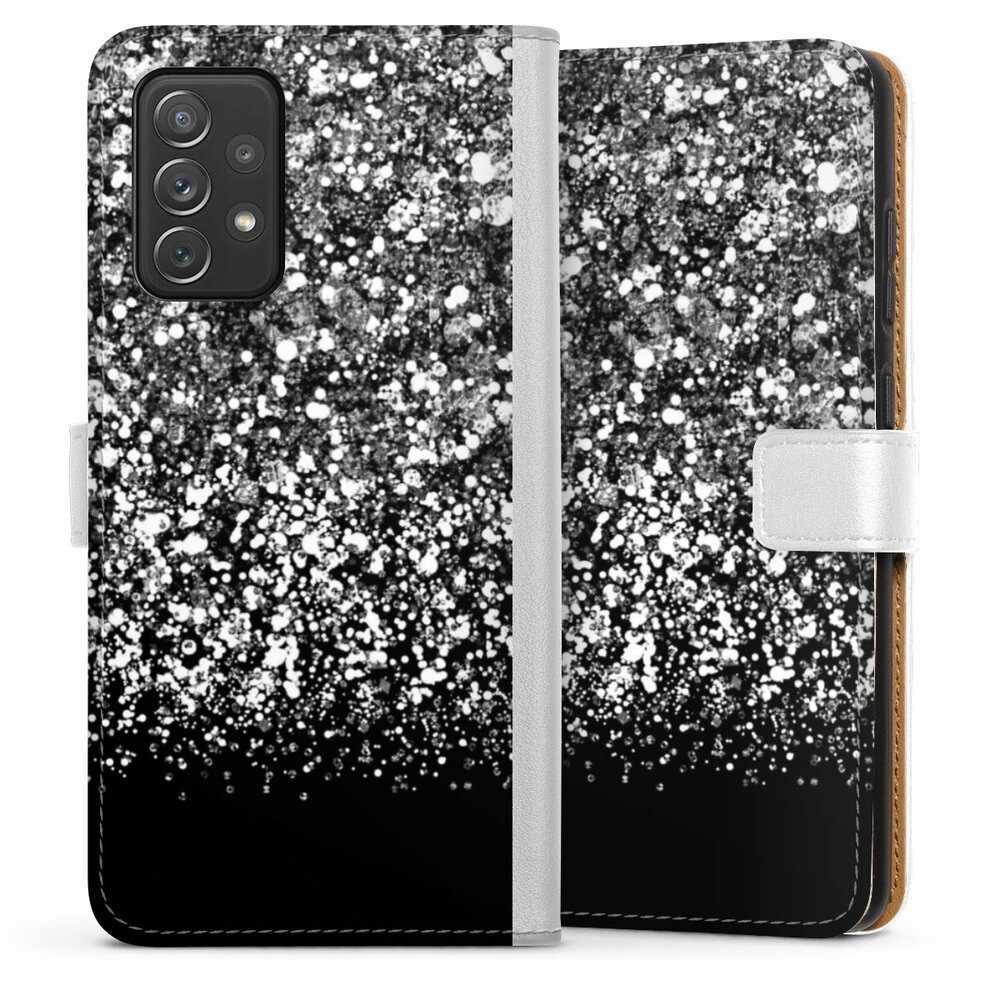 Deindesign Handyhülle Glitzer Look Schneeflocken Muster Snow Fall