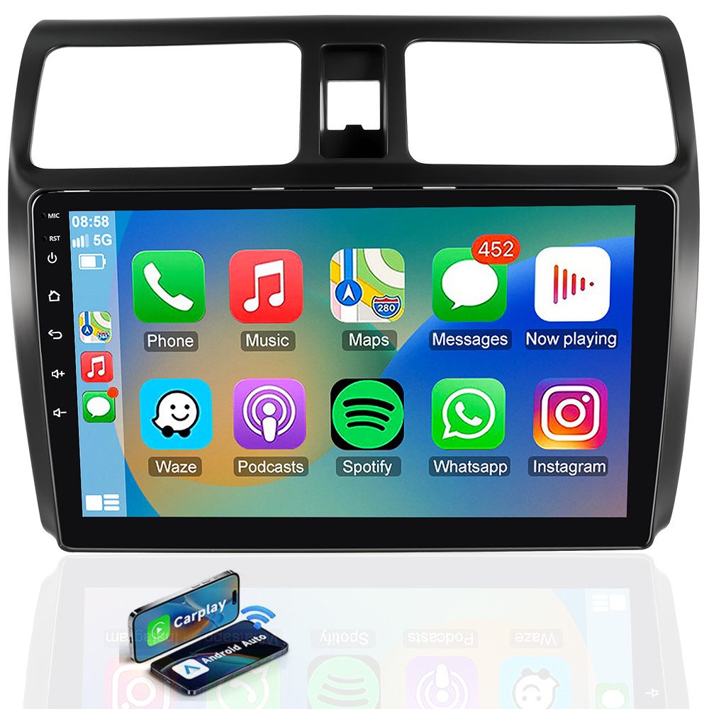 ESSGOO 6+128G 8-Kern Autoradio für Suzuki Swift 2005-2010 Android 14 Carplay Autoradio (DAB+ ...