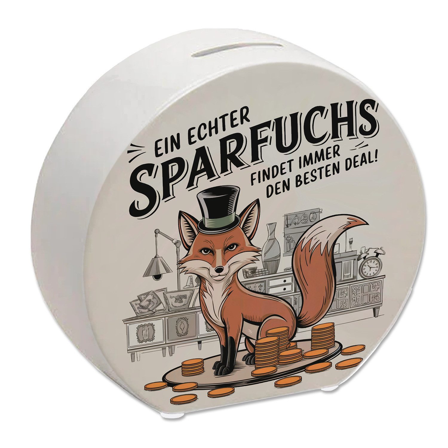 speecheese Spardose Fuchs mit Zylinder - Sparfuchs Spardose ...