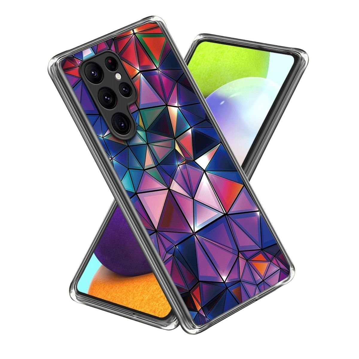 Wigento Handyhülle Für Samsung Galaxy S23 Ultra Silikon Handy Tasche