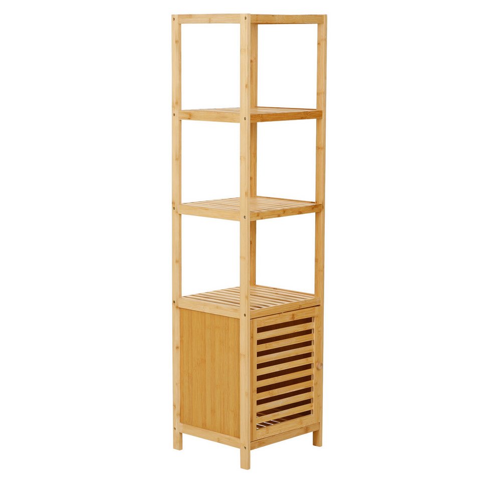 Axentia Badkommode Badezimmerschrank Badezimmerkommode Badschrank Bambus