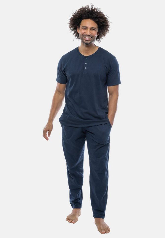 Schiesser Pyjama Mix Set 2 Tlg Schlafanzug Baumwolle Lange Hose