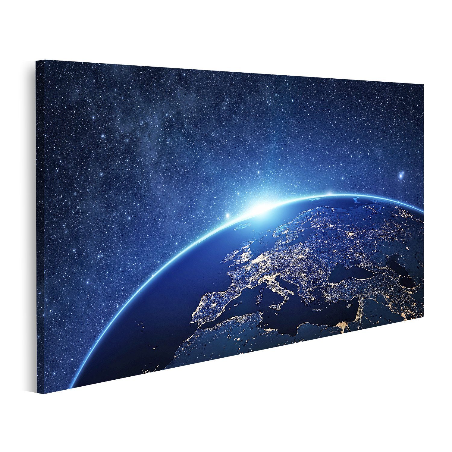 islandburner Leinwandbild Bild auf Leinwand Planet Erde Aus Dem Weltraum Bei Nacht Wandbild Post