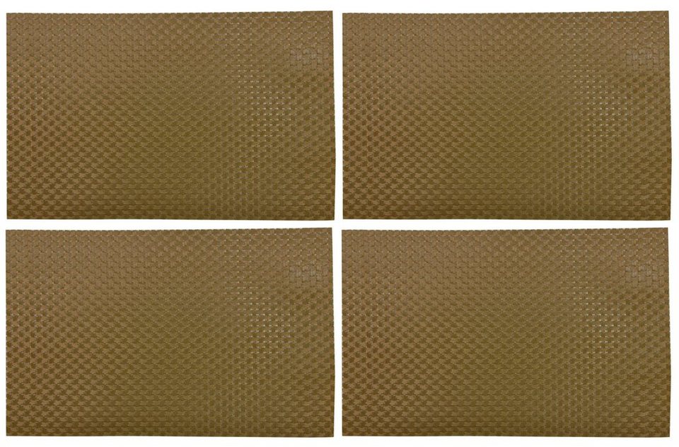 Kela Platzset 4er Set Tischsets Platzsets Aus Kunststoff Im Braun