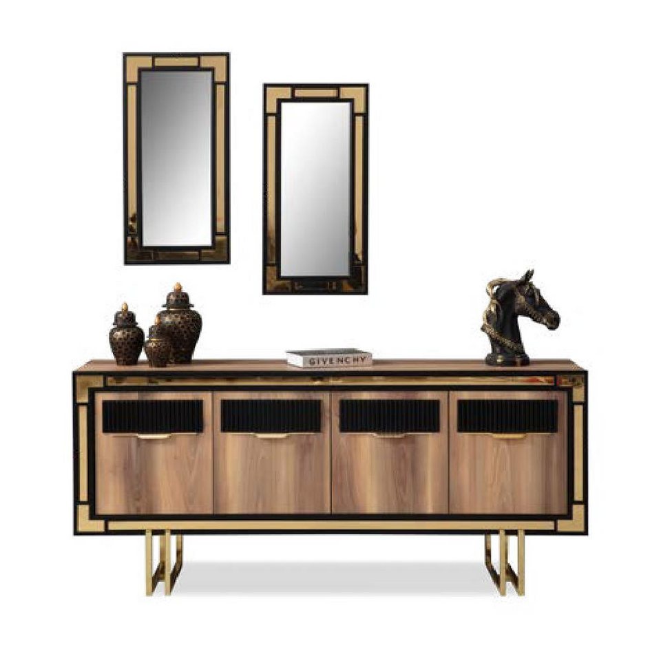 Jvmoebel Sideboard Holzschrank Anrichte Sideboard Braun Schrank Kommode
