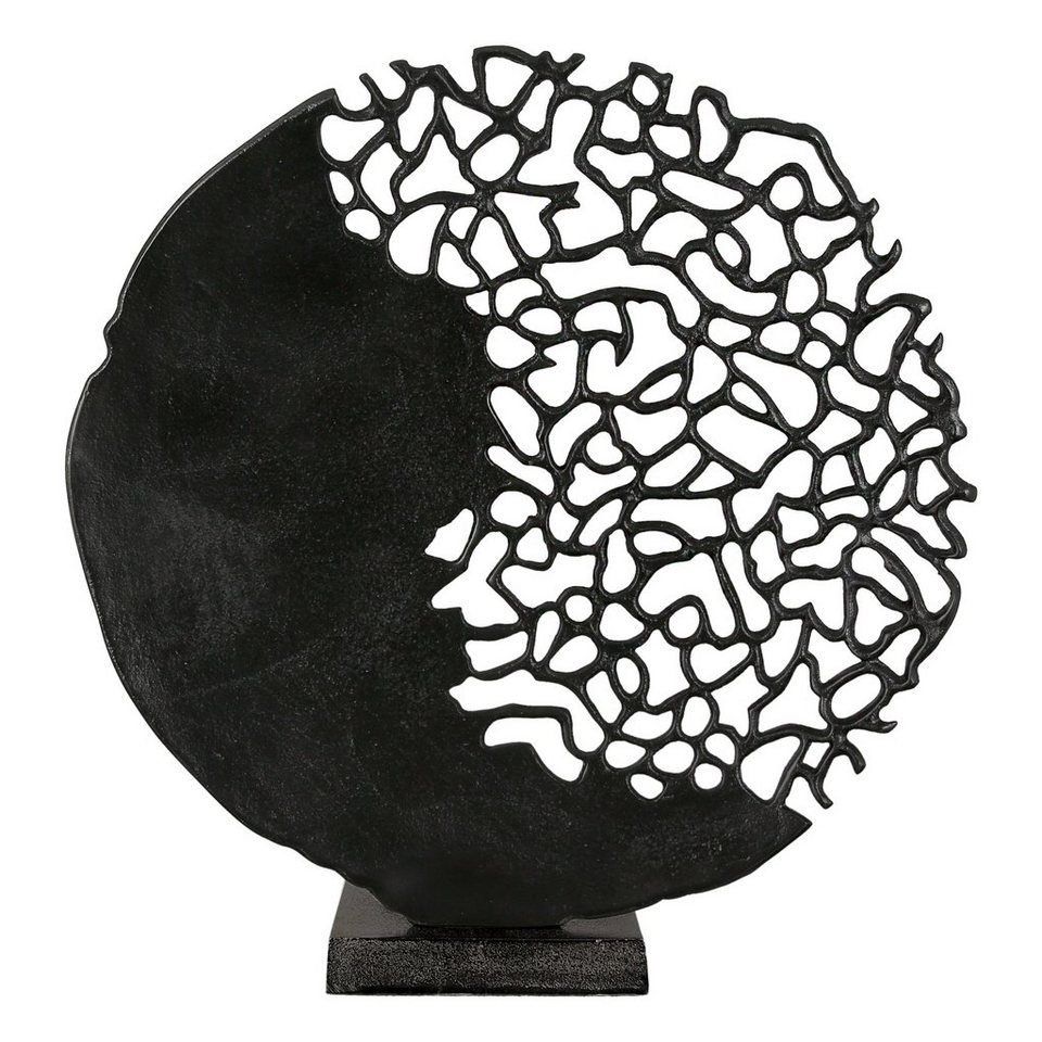 Gilde Skulptur Osaka Skulptur Schwarz Aluminium H 44cm X B 41cm