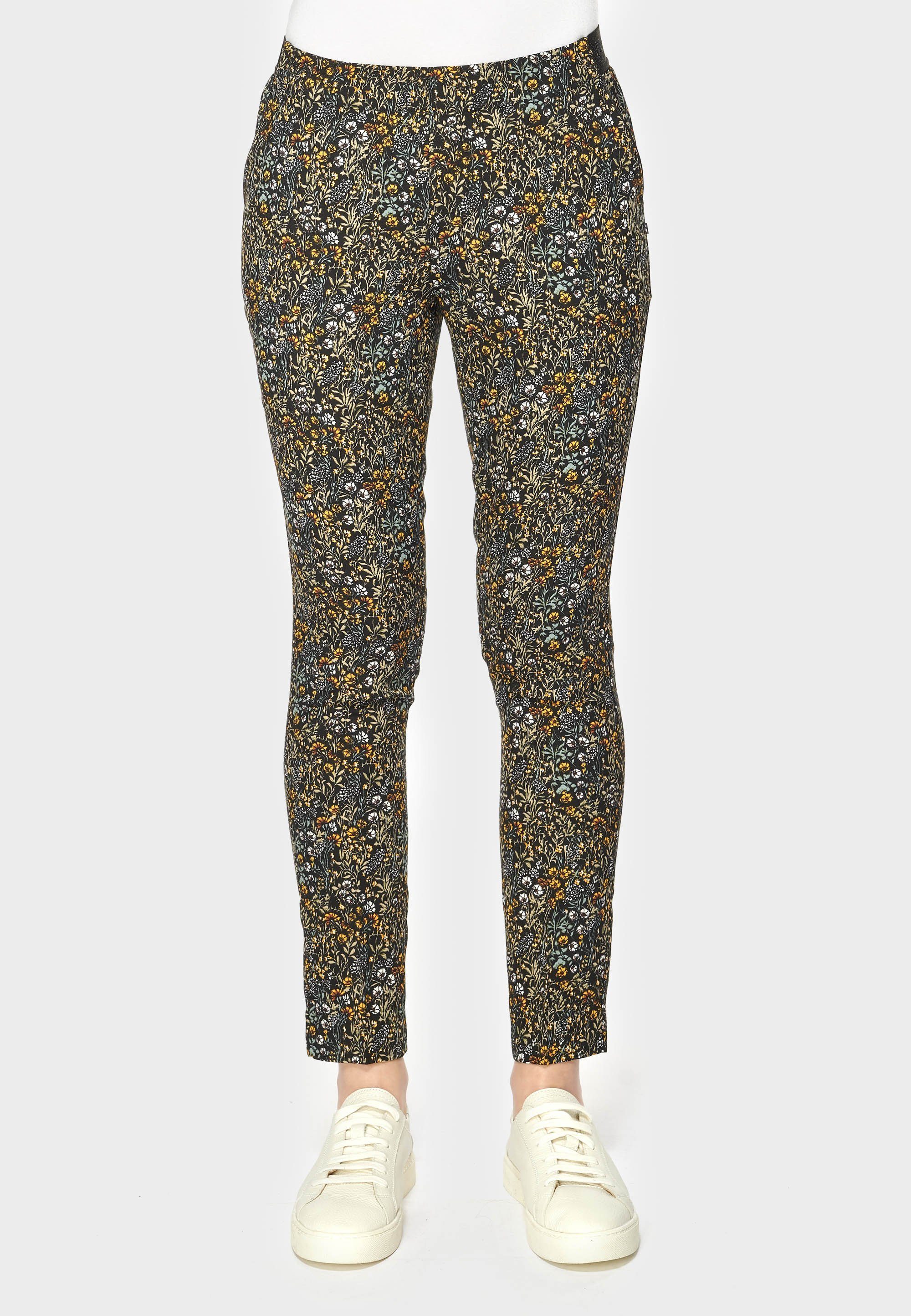 Le Temps Des Cerises Stoffhose Dorine Mit Filigranem Blüten Print
