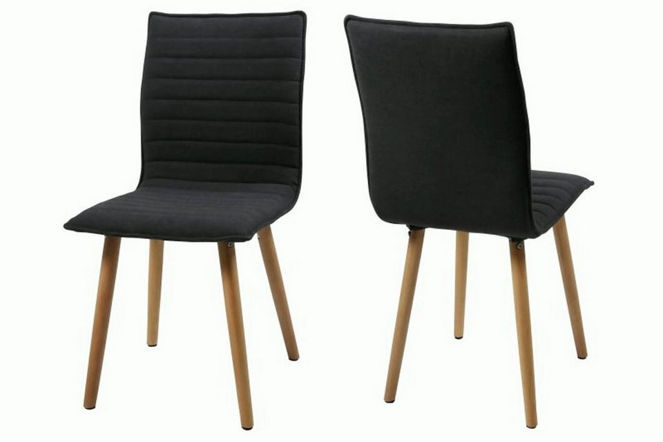 Ebuy24 Esszimmerstuhl 2er Set Esszimmerstuhl Kiss In Dunkelgrau Mit Mass